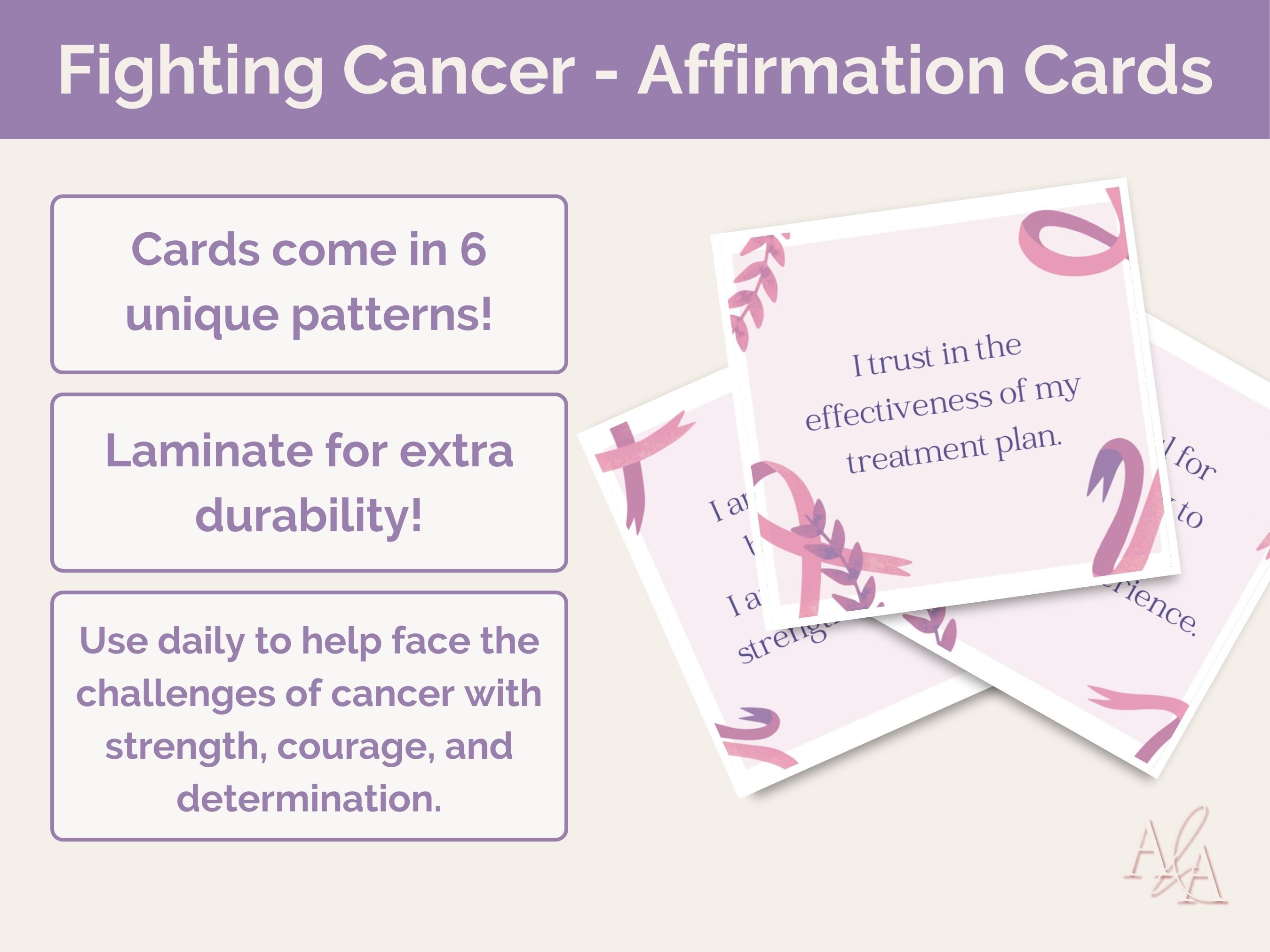 Cancer Fighting Affirmation Cards | Healing Affirmations for Cancer ...