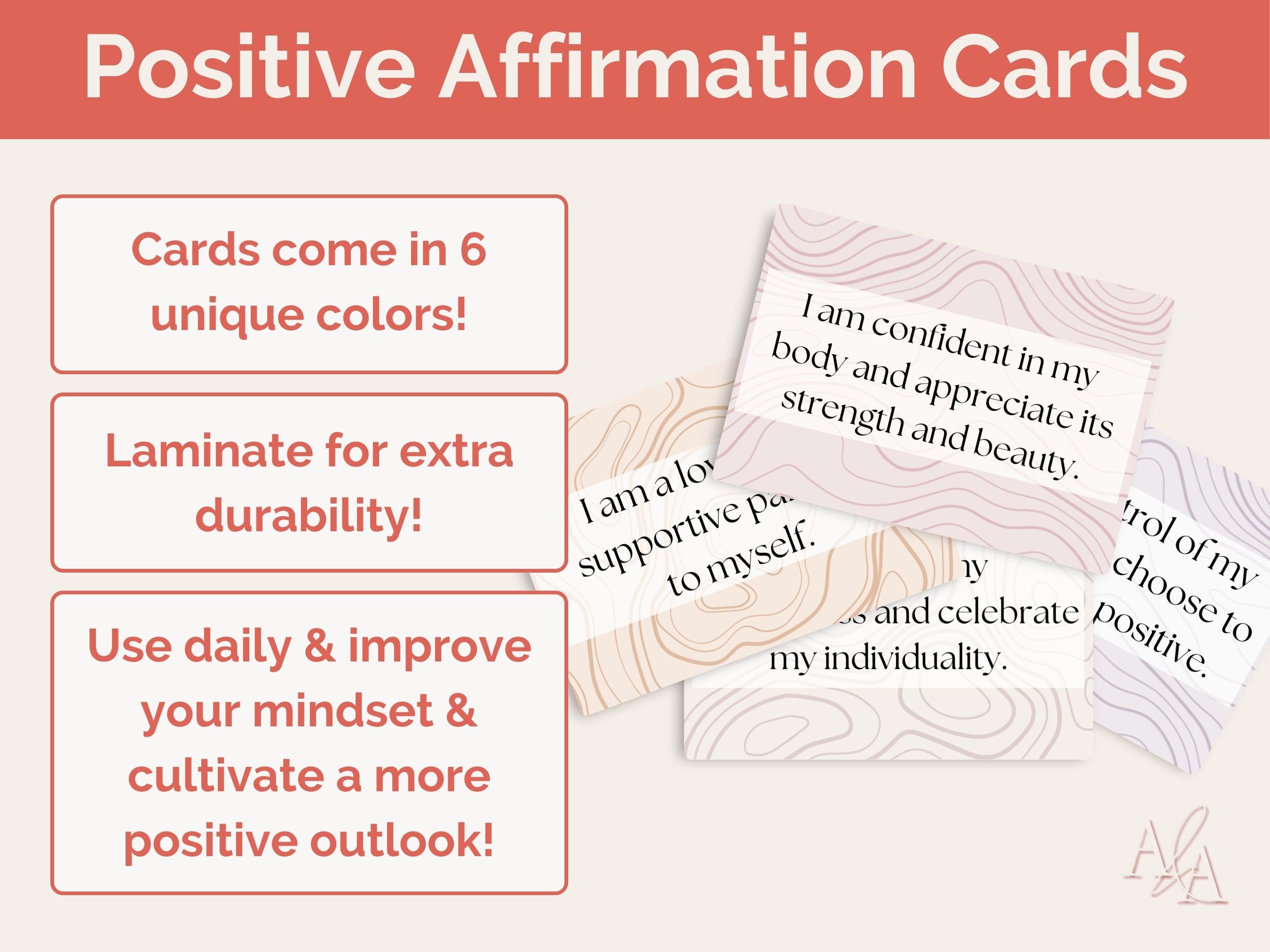 Positive Affirmation Cards Printable Motivation Cards Self Love for ...