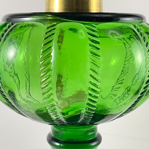 Late Victorian Findlay Green Fishscale and Cable Oil Lamp / Dalzell ...