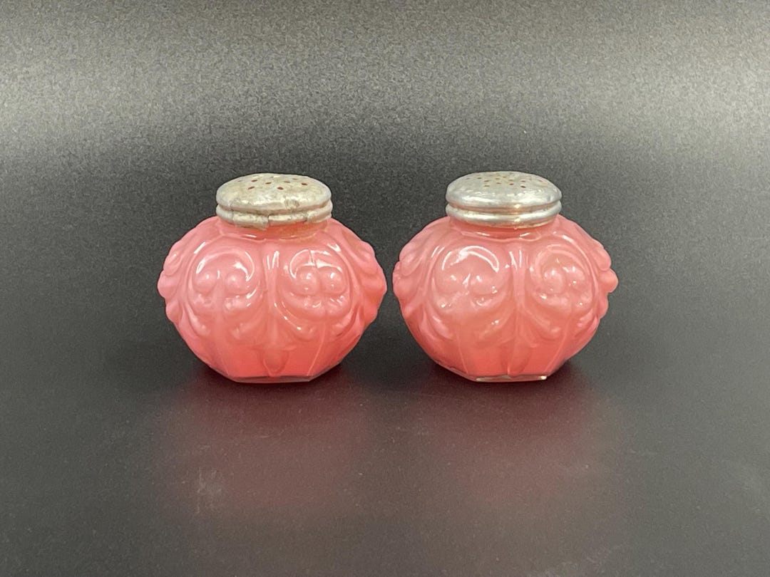 Victorian EAPG Cased Pink Salt and Pepper Shakers, Consolidated Lamp ...