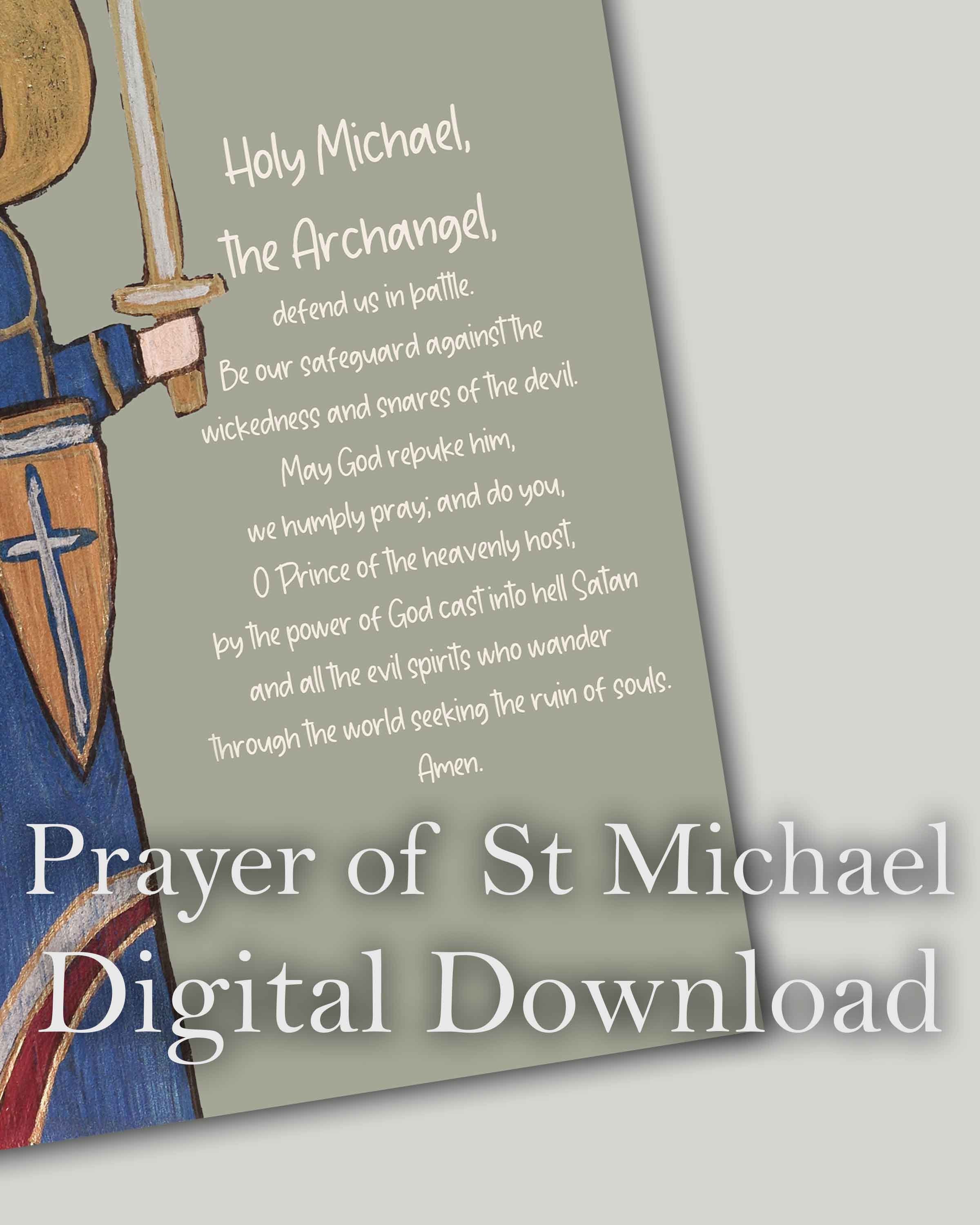 Archangel Michael Catholic Wall Art PRINTABLE Digital Download ...