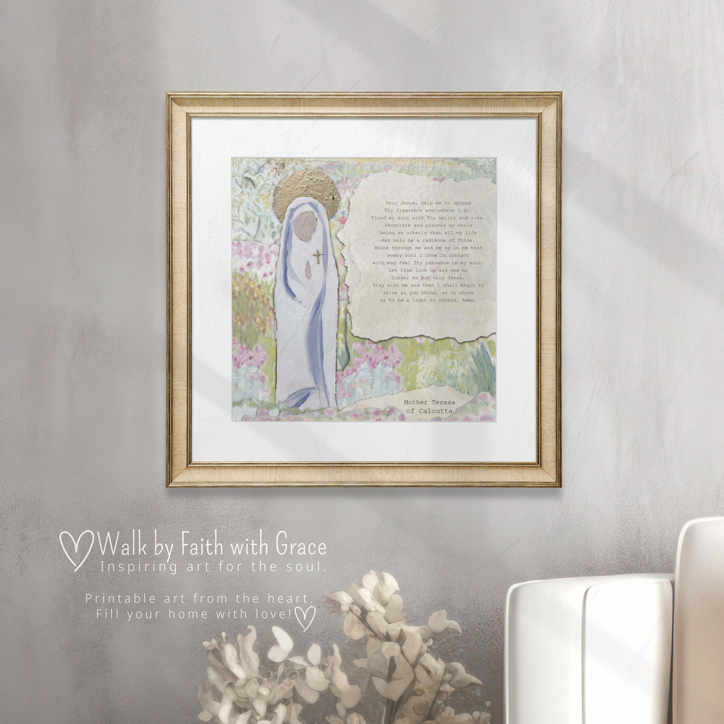 Mother Teresa of Calcutta Catholic Wall Art PRINTABLE Digital Download ...