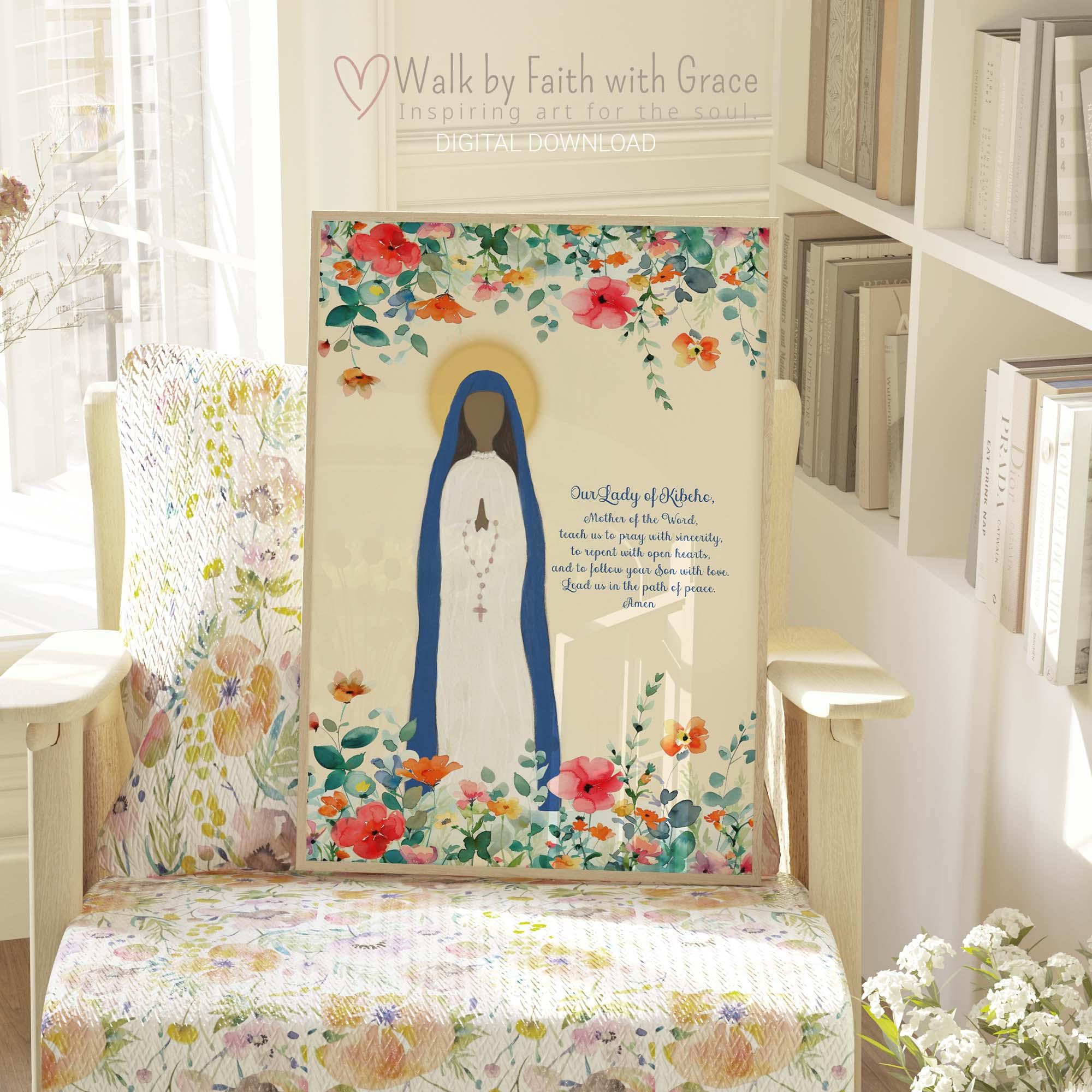 Our Lady of Kibeho Digital Print | Catholic Wall Art | Modern Blessed ...