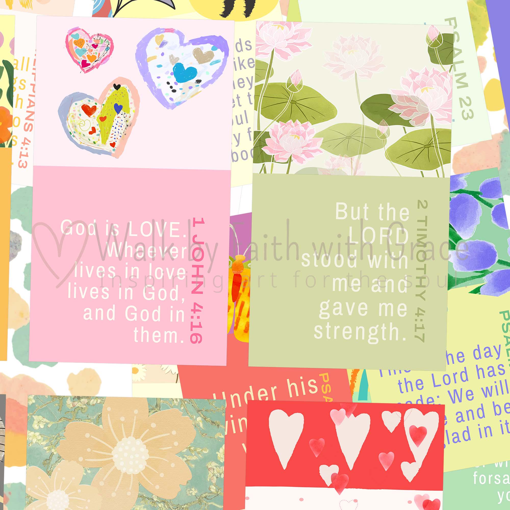Colorful Bible Verse Cards for Kids - Printable Digital Download ...
