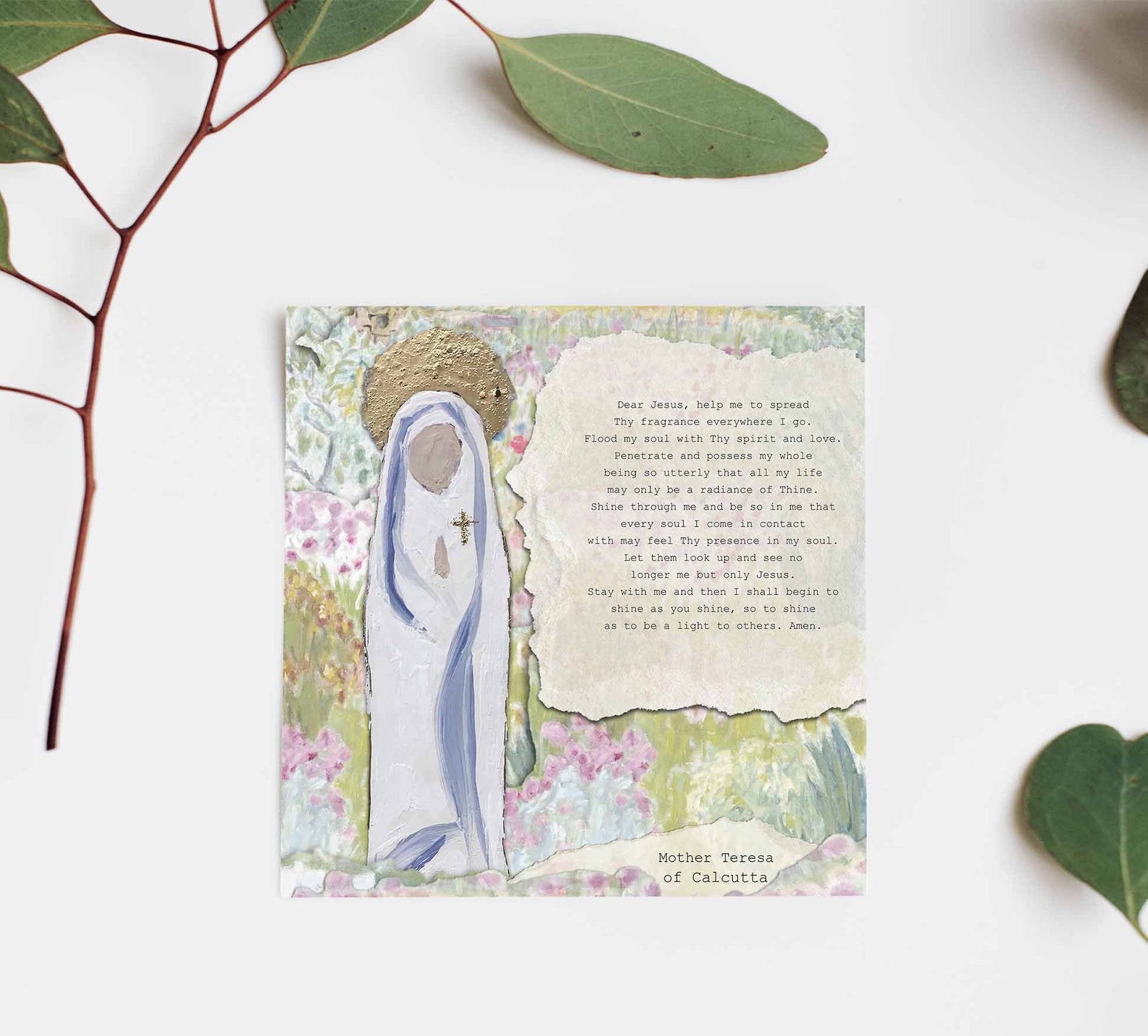 Mother Teresa of Calcutta Catholic Wall Art PRINTABLE Digital Download ...