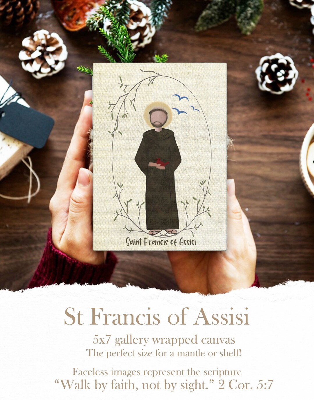 Saint Francis of Assisi Canvas Print St Francis Print Catholic Gift ...