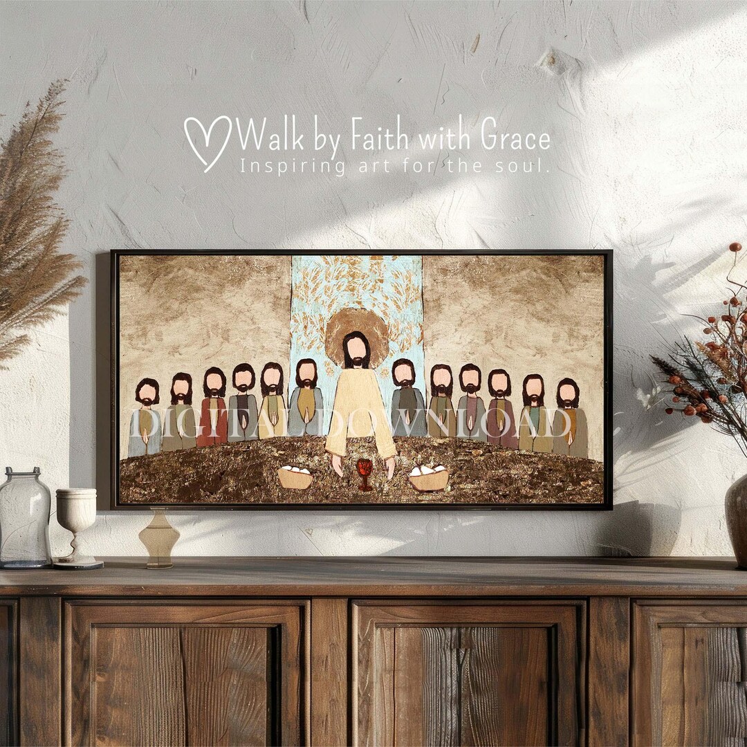 The Last Supper Print | Jesus Christ Catholic Art | Digital Download ...