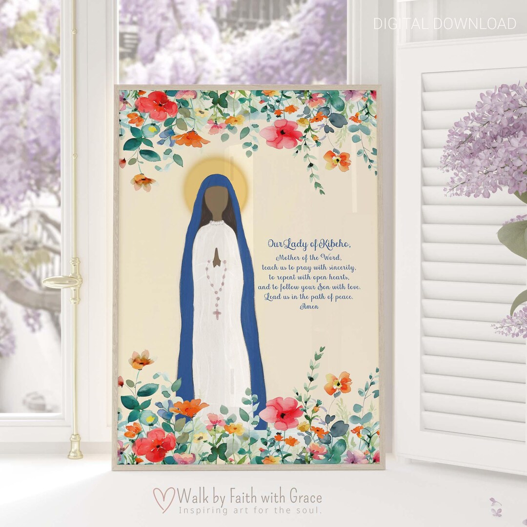 Our Lady of Kibeho Digital Print | Catholic Wall Art | Modern Blessed ...