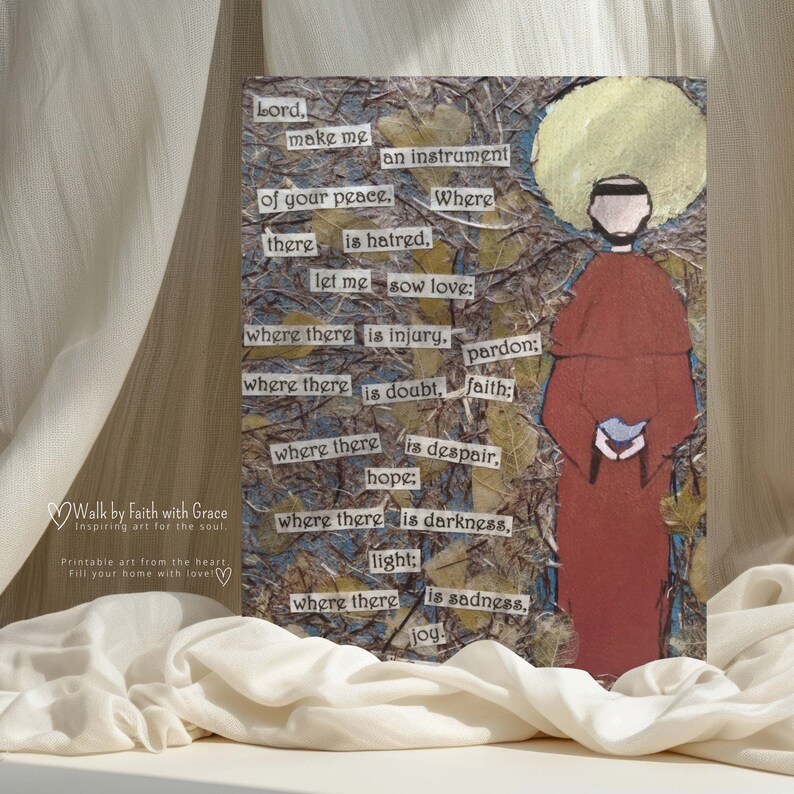 St Francis of Assisi Print Catholic Wall Art Digital Download Home ...