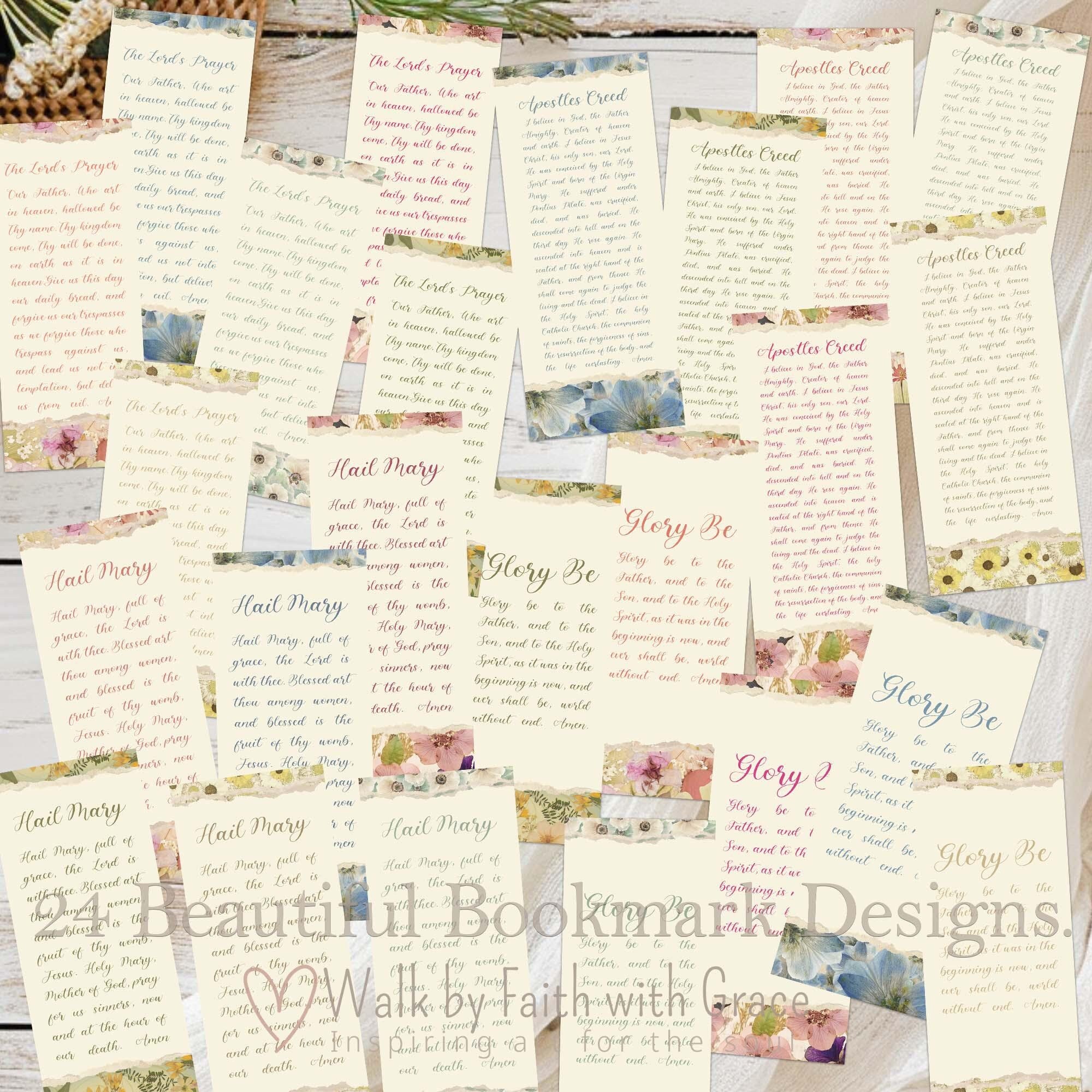 Essential Catholic Prayers Printables | Prayer Cards & Bookmarks ...