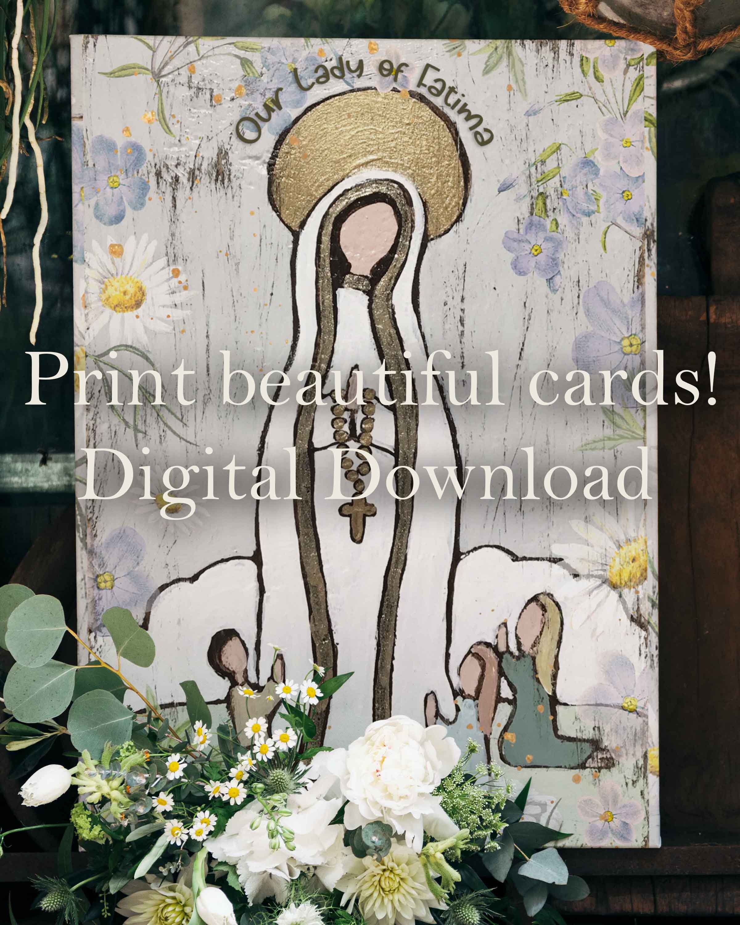 Our Lady of Fatima Catholic Wall Art PRINTABLE Digital Download ...