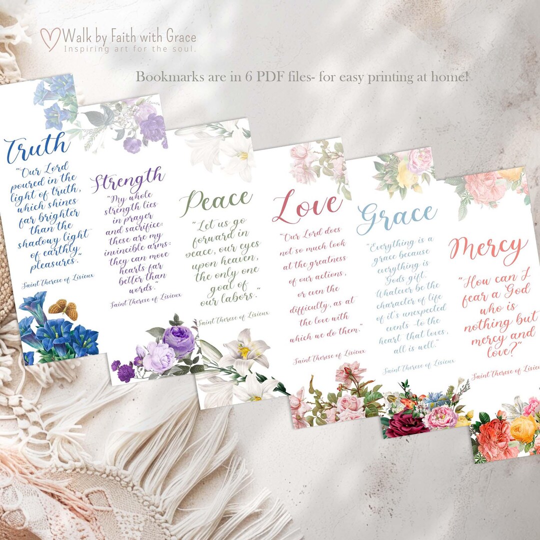 Saint Therese of Lisieux Quotes: Catholic Art Prints & Bookmarks ...