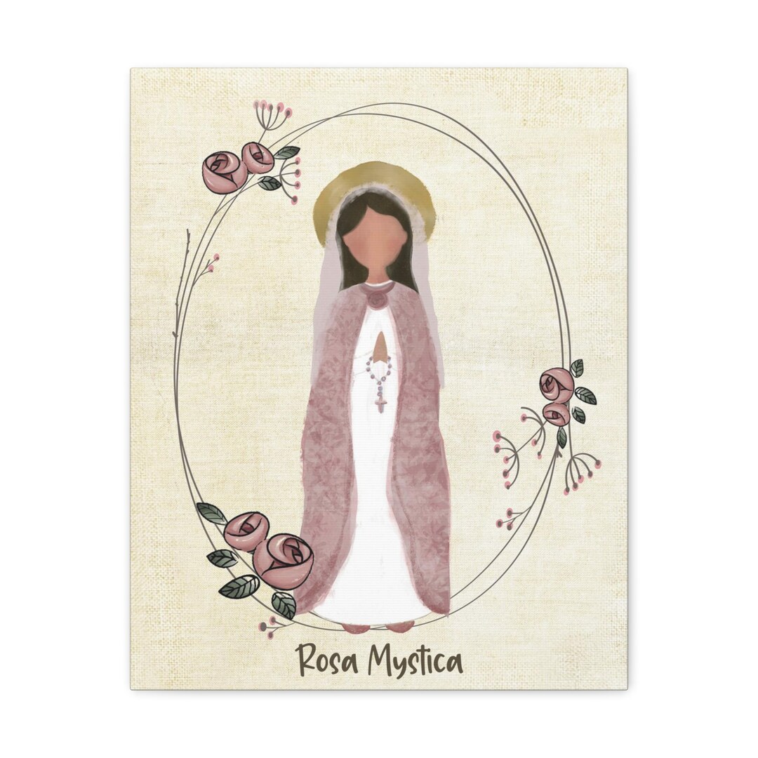 Rosa Mystica Canvas Print Collage Design Mary the Mystical - Etsy