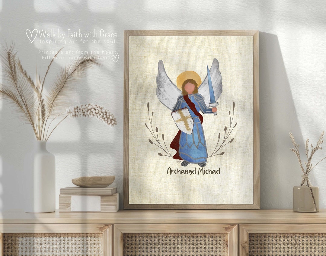 Saint Michael the Archangel Printable Wall Art – Catholic Digital ...
