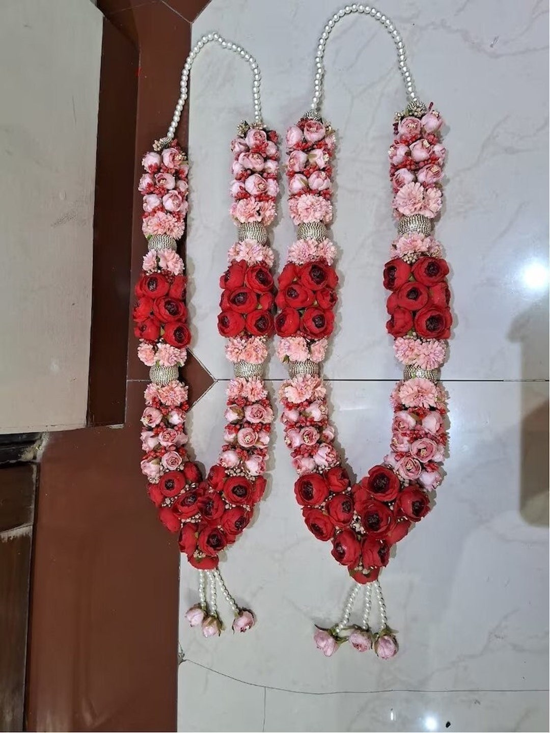 Pack of 2 Artificial Indian Wedding Varmala Bride and Groom - Etsy