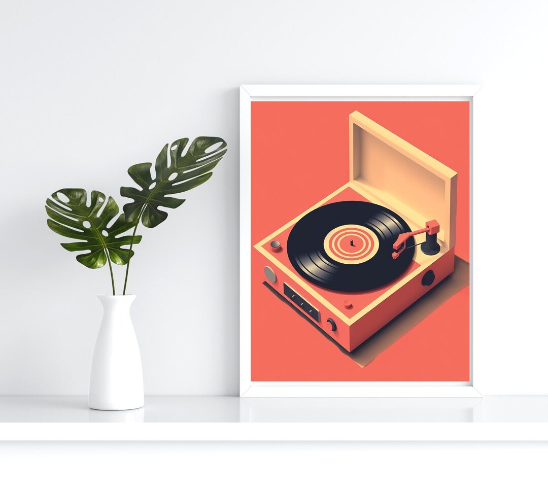 Vinyl Record Print, Record Player Art, Vintage Wall Art, Vintage Music ...