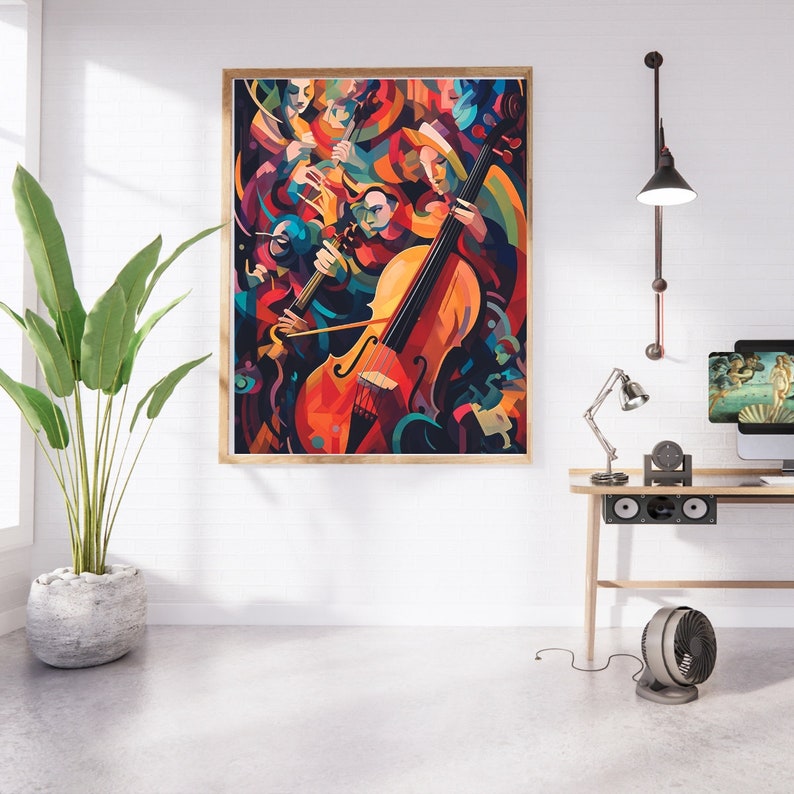 Abstract Group of People Playing Instruments, Musical Instrument ...