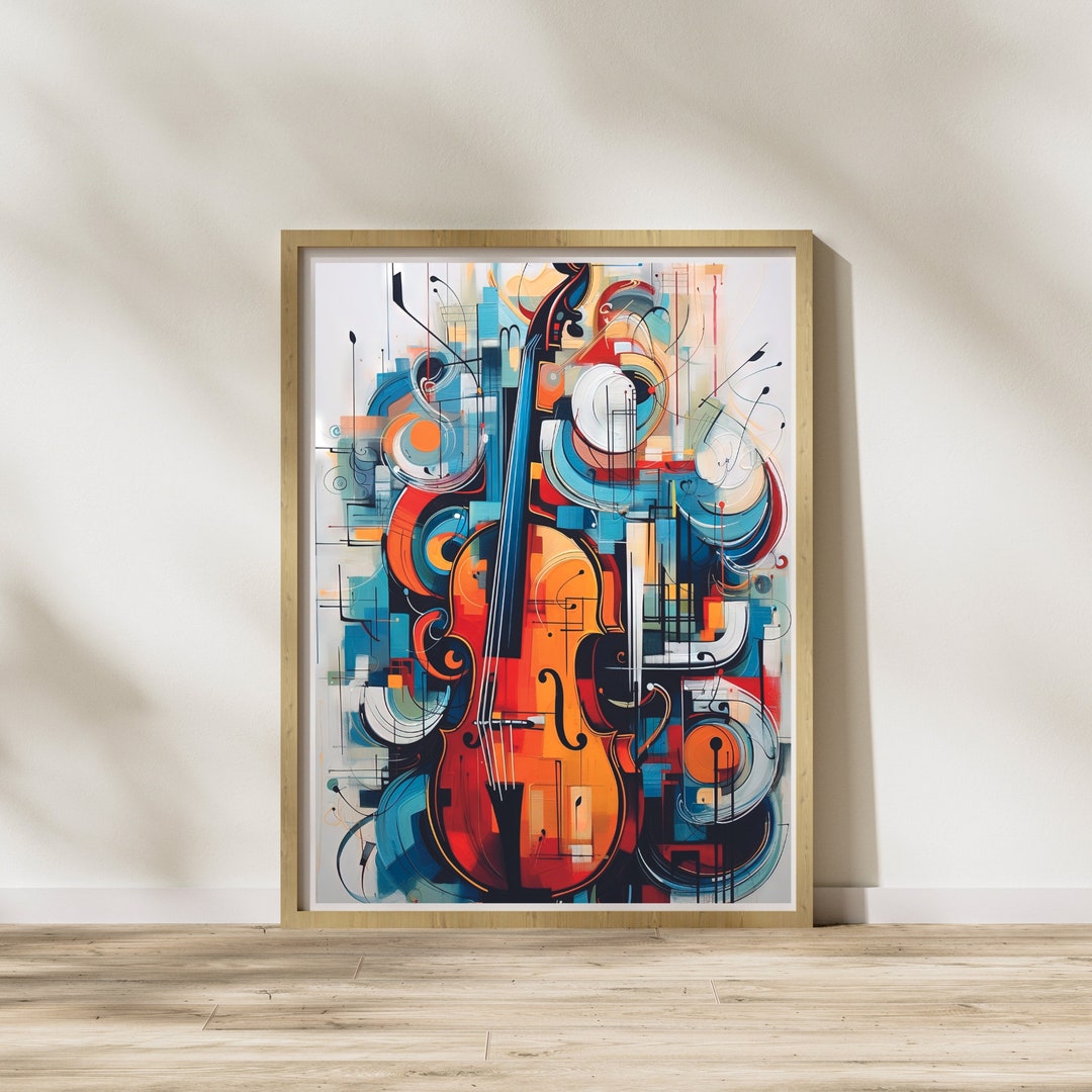 Abstract Music Instruments Wall Art, Abstract Music Poster, Music ...