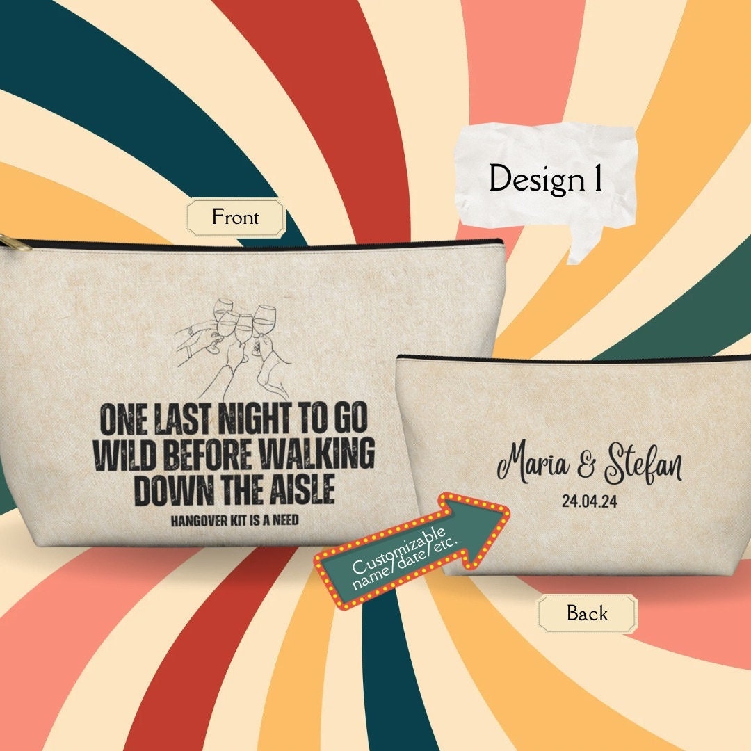 Unique Hangover Kit Bag Custom Wedding Gift Essential for Bachelor and ...