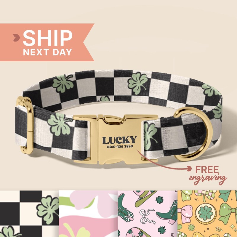 Clover Dog Tag - Etsy