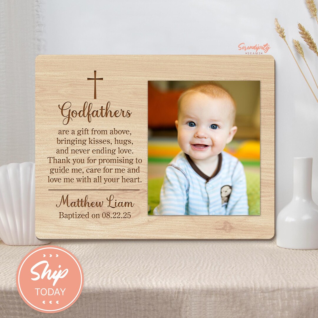 Personalized Photo Board for Godparents, Family Gift, Custom Photo ...