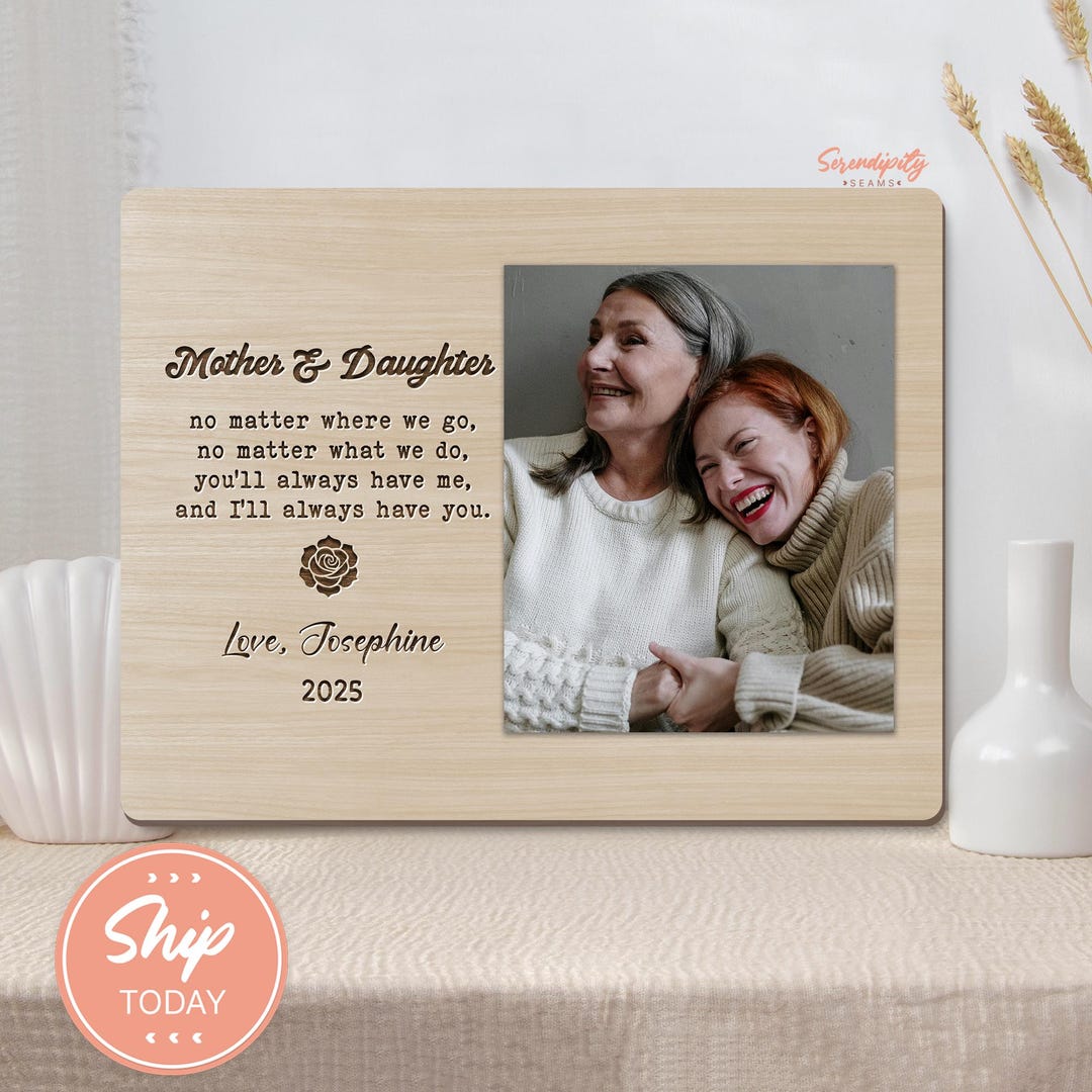 Personalized Mother Daughter Picture Frame – Custom Gift With Quote ...