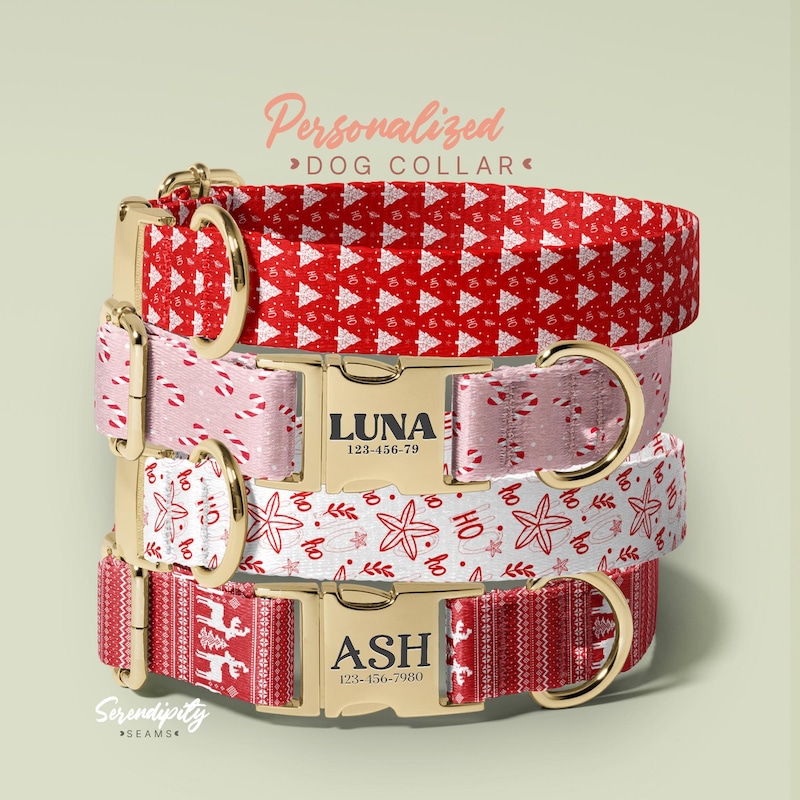 Small Reindeer Dog Collar - Etsy