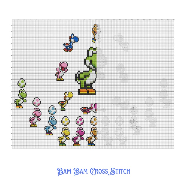 Yoshi : Cross Stitch Pattern - DIGITAL FILE ONLY - Etsy