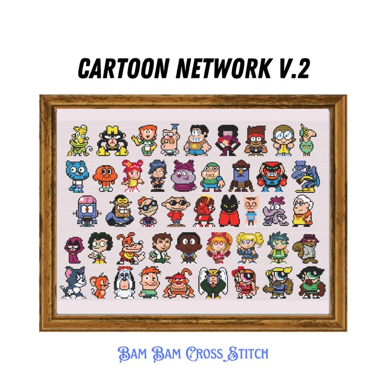 Cartoon Network V.2 : Cross Stitch Pattern - DIGITAL FILE ONLY - Etsy