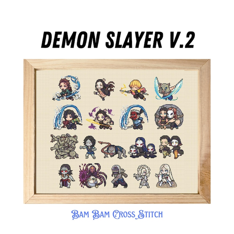 Demon Slayer V.2 : Cross Stitch Pattern - DIGITAL FILE ONLY - Etsy