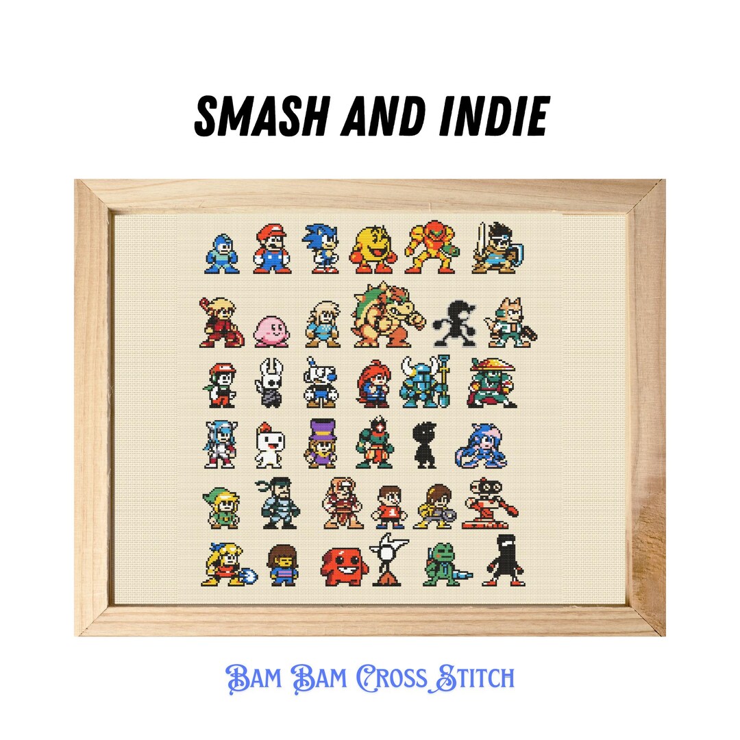Smash and Indie : Cross Stitch Pattern - DIGITAL FILE ONLY - Etsy