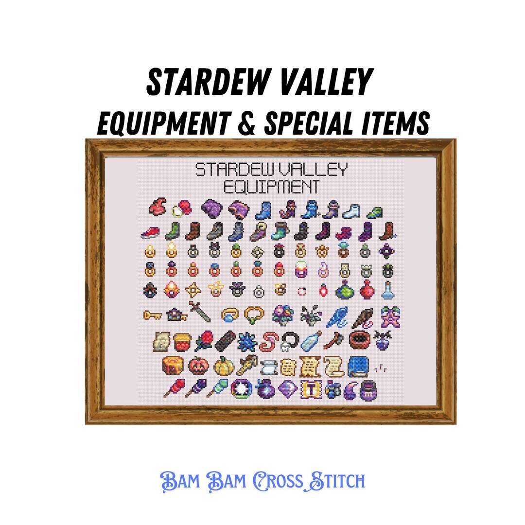 Stardew Valley Equipment & Special Items : Cross Stitch Pattern ...