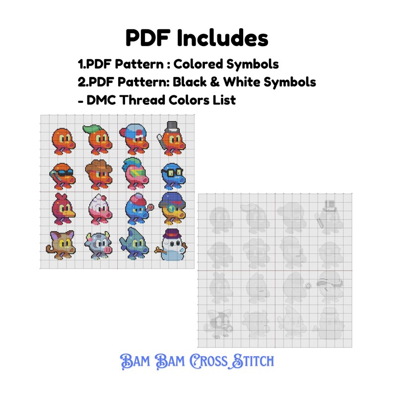 Qbert : Cross Stitch Pattern - DIGITAL FILE ONLY - Etsy