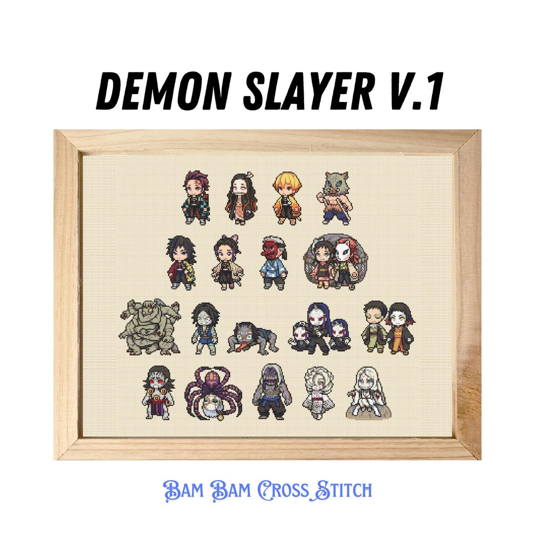 Demon Slayer V.1 : Cross Stitch Pattern - DIGITAL FILE ONLY - Etsy