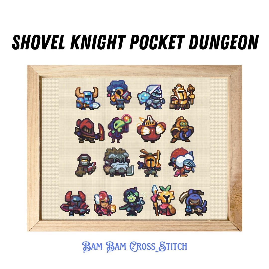 Shovel Knight Pocket Dungeon : Cross Stitch Pattern - DIGITAL FILE ONLY ...