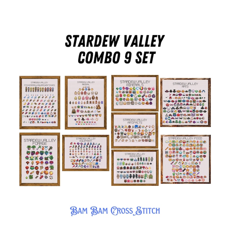 Stardew Valley Combo 9 Set : Cross Stitch Pattern - DIGITAL FILE ONLY ...