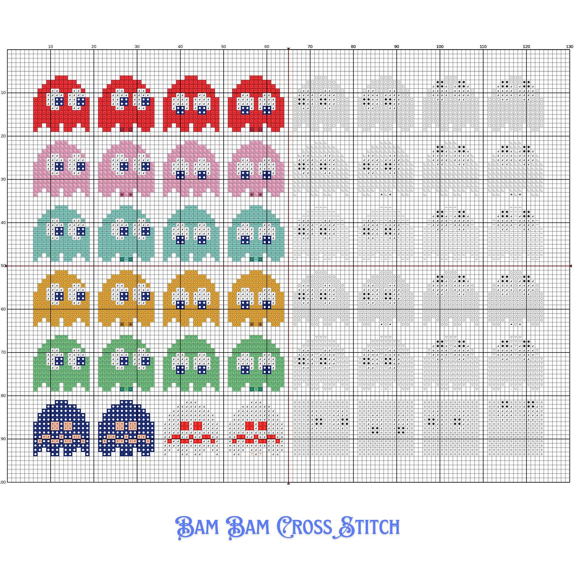 Pac Man Ghost : Cross Stitch Pattern - DIGITAL FILE ONLY - Etsy