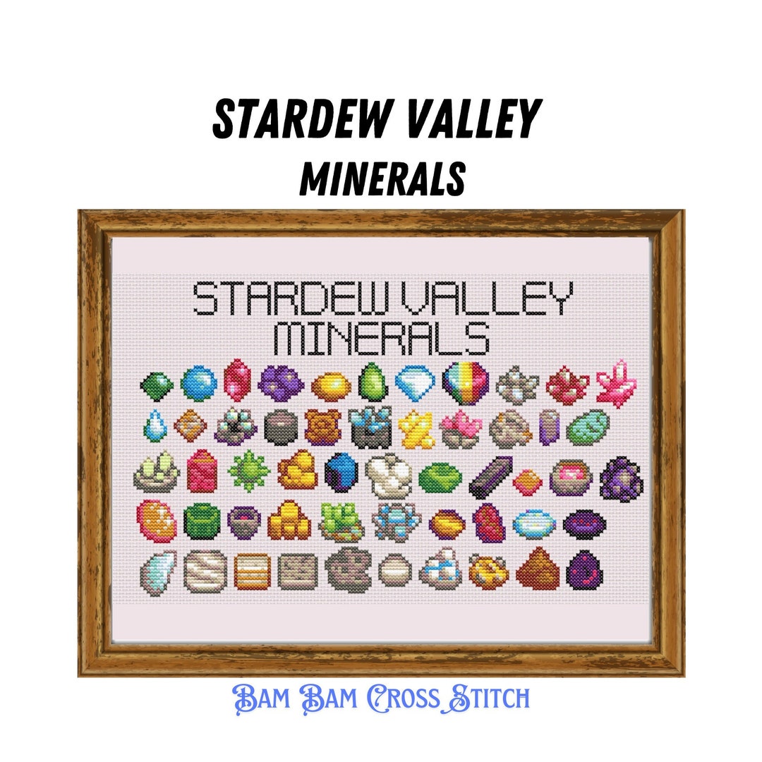 Stardew Valley Minerals : Cross Stitch Pattern - DIGITAL FILE ONLY - Etsy