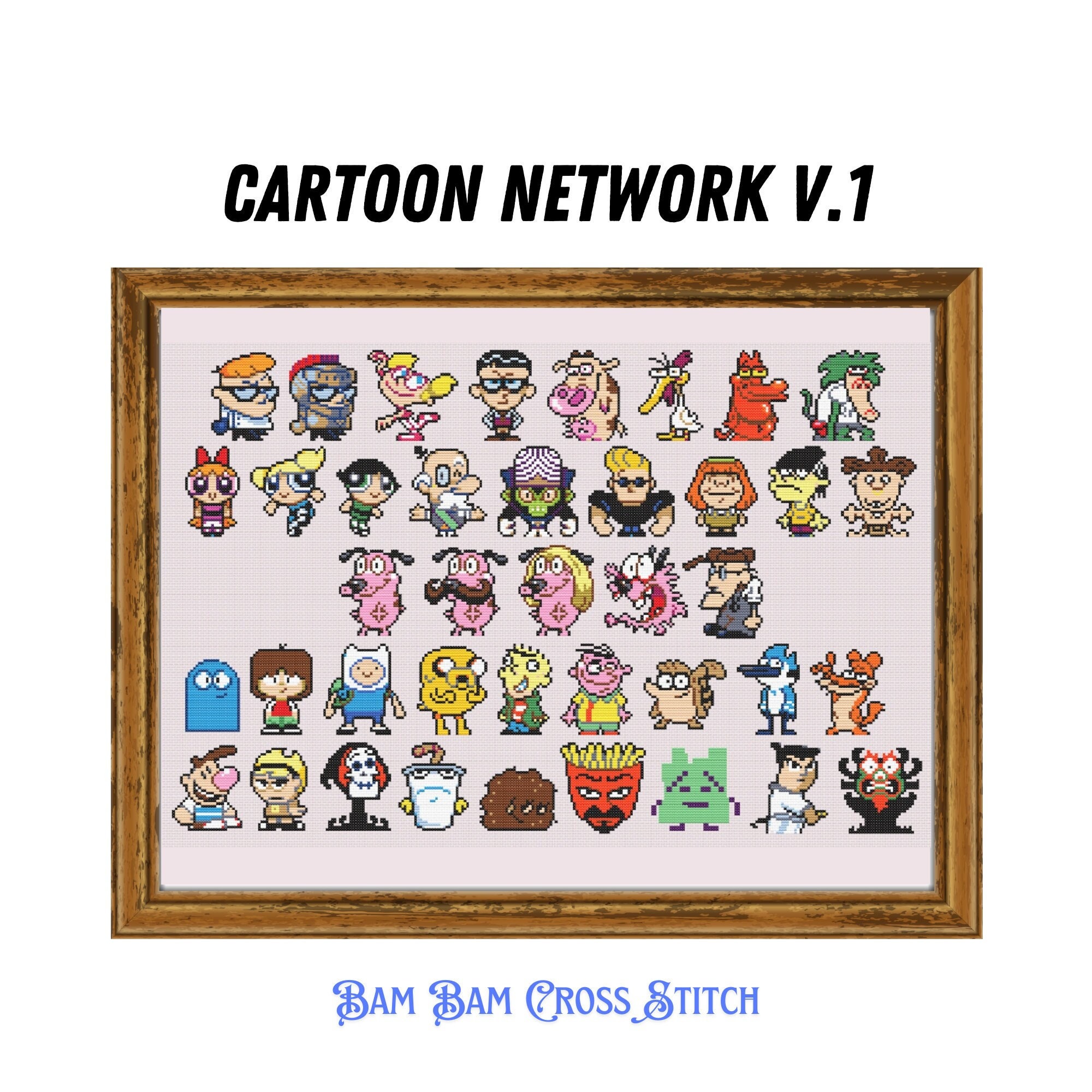 Cartoon Network V.1 : Cross Stitch Pattern - DIGITAL FILE ONLY - Etsy