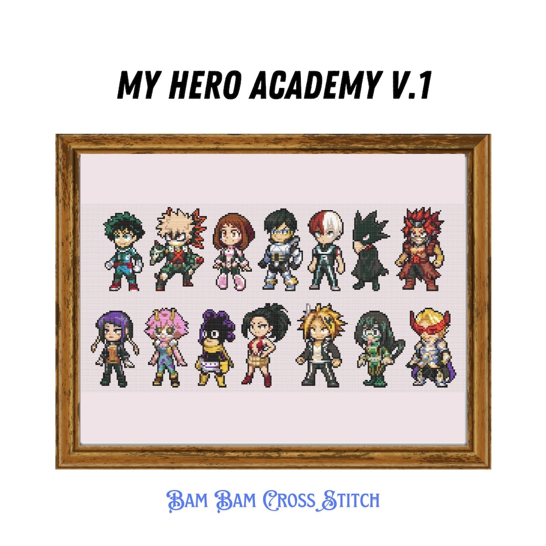 My Hero Academy V.1 : Cross Stitch Pattern - DIGITAL FILE ONLY - Etsy