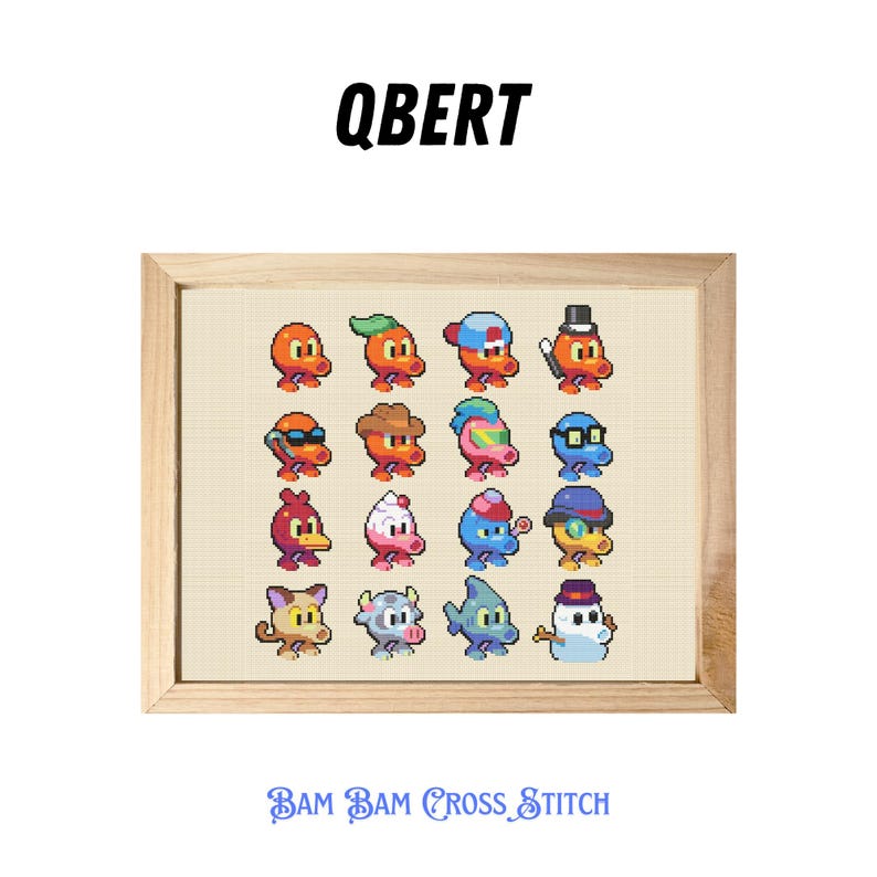 Qbert : Cross Stitch Pattern - DIGITAL FILE ONLY - Etsy