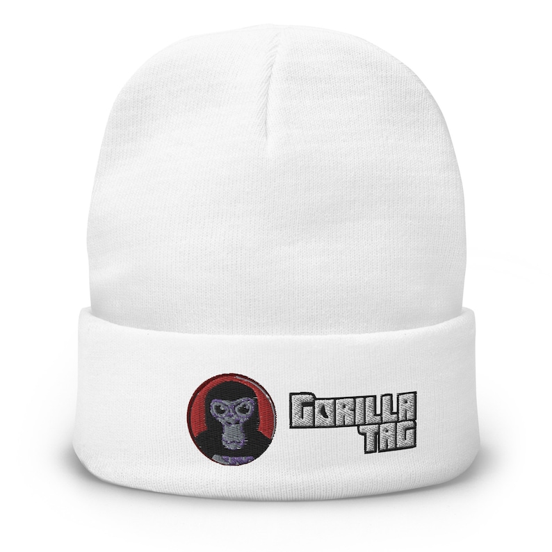 Embroidered Gorilla Tag Beanie - Etsy