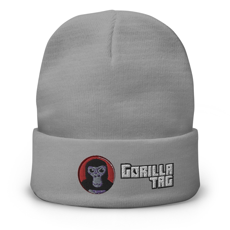 Embroidered Gorilla Tag Beanie - Etsy