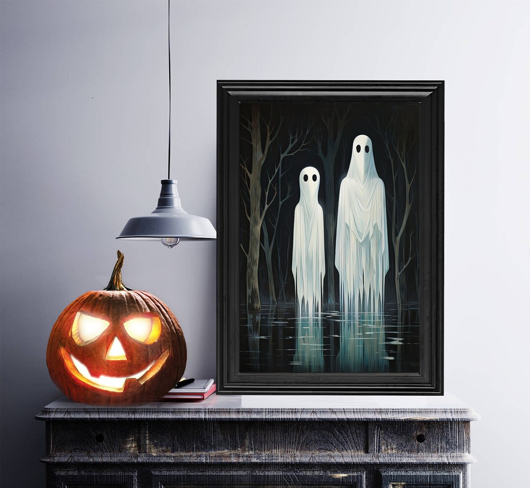 Two Ghosts Ghost Posters Halloween Art Ghost Art Print - Etsy