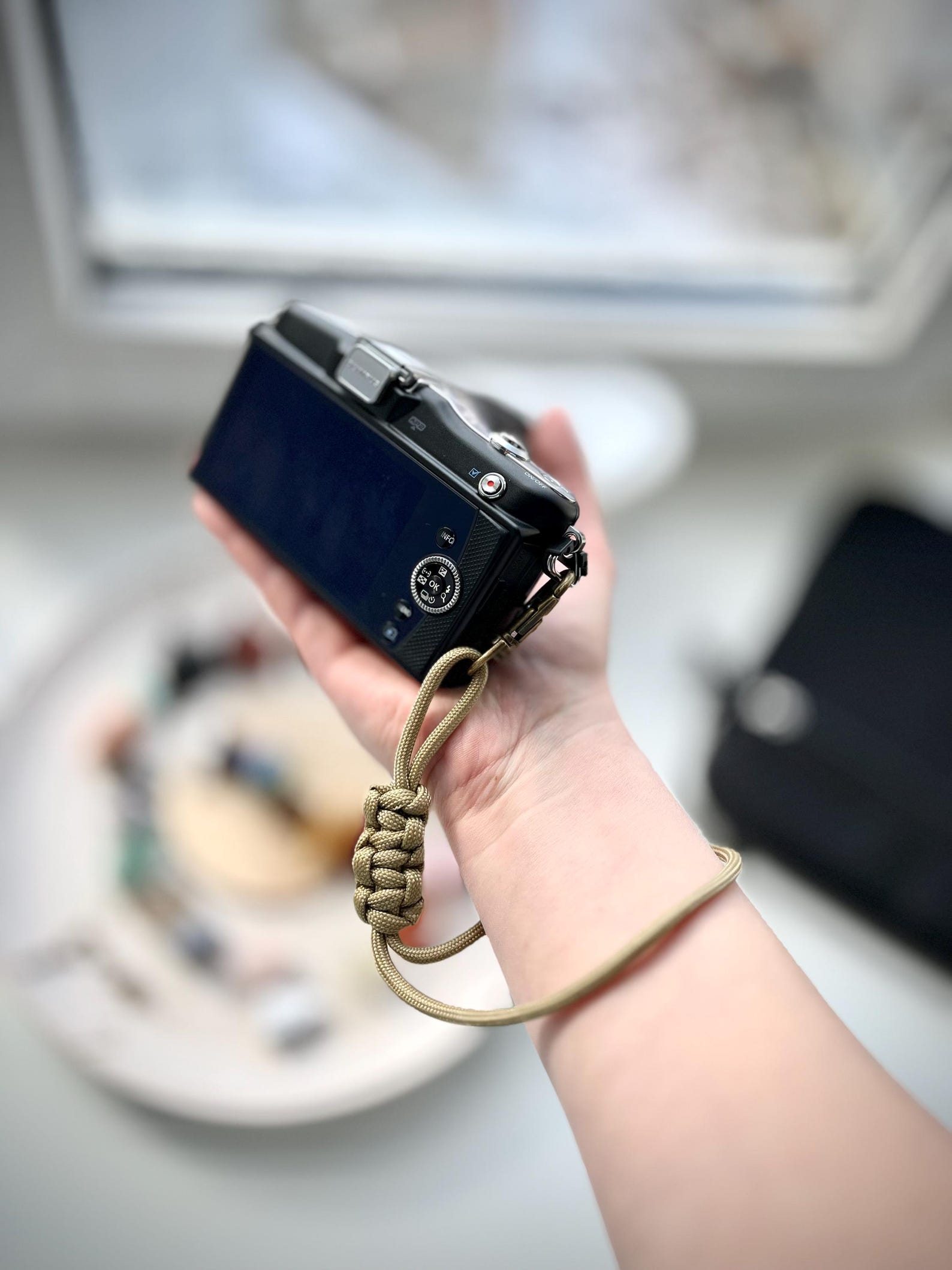 Paracord Beige Wrist Camera Strap, Handmade DSLR Camera Strap, Gift for ...