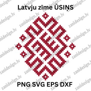 Ūsiņš Latvju Rakstu Zīme Latvian Ethnic Symbol SVG EPS PNG Dxf Latvian ...