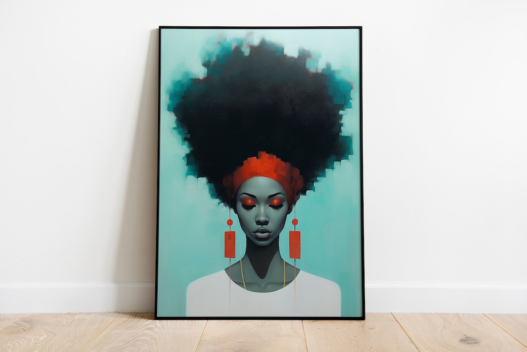 Afro Style Digital Wall Art, Home Decor, Instant Download, Printable ...
