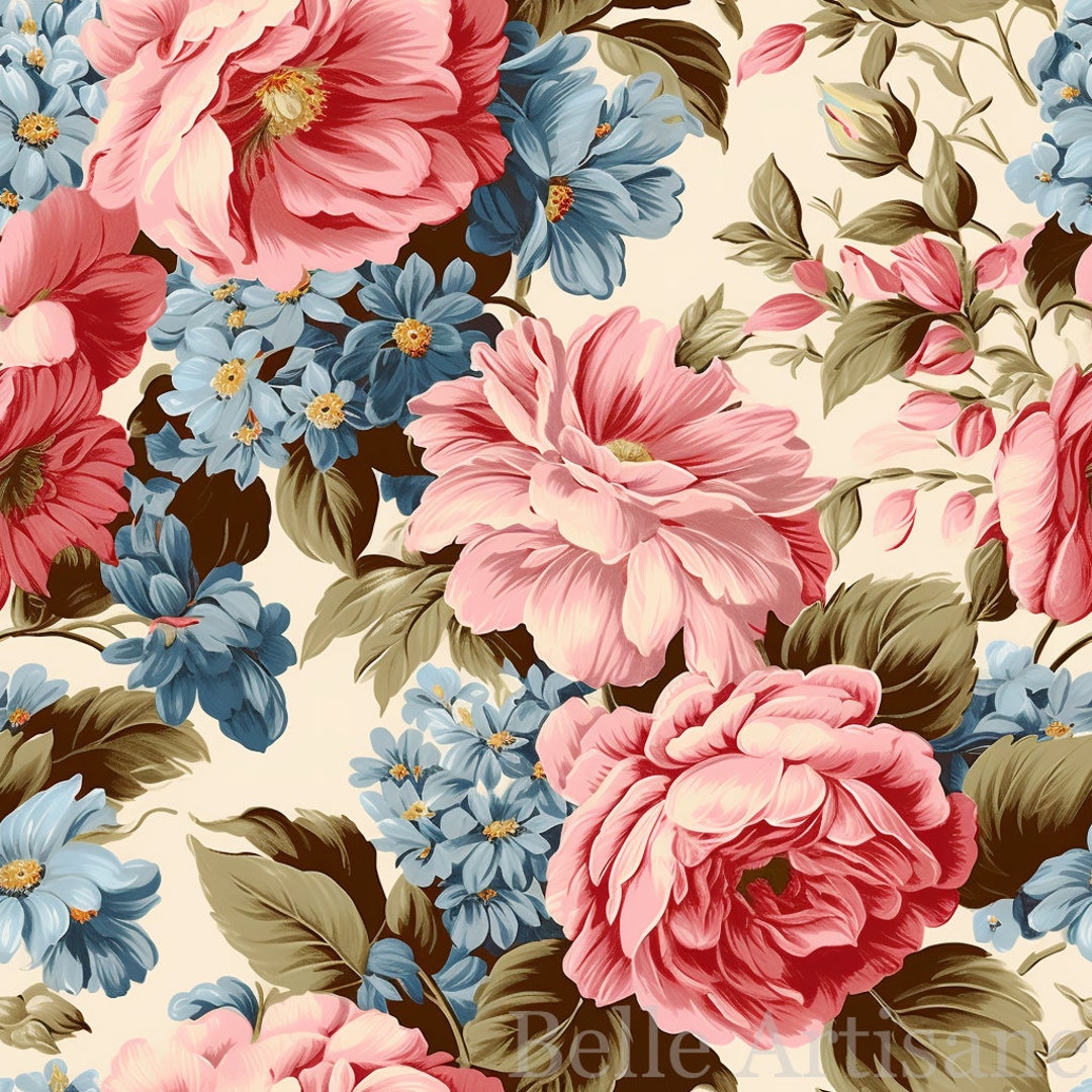 Elegant Floral Digital Paper - SEAMLESS - Etsy