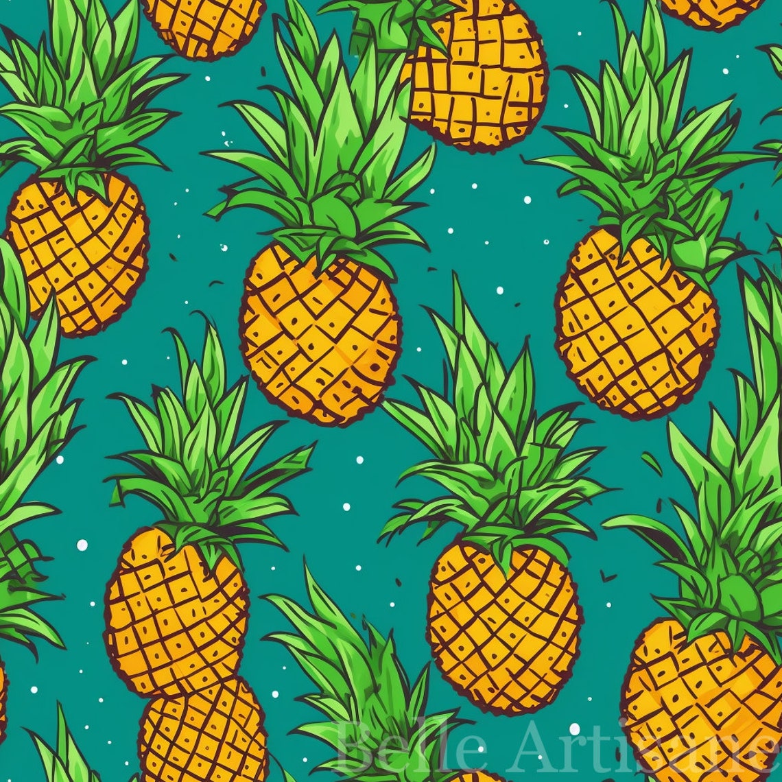 Digital Paper - Pineapples - SEAMLESS - Etsy