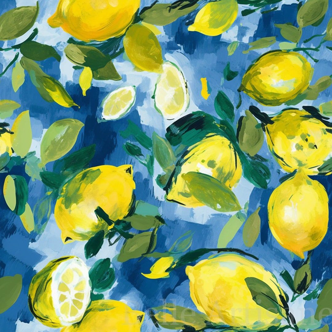 Digital Paper - Lemons - SEAMLESS - Etsy
